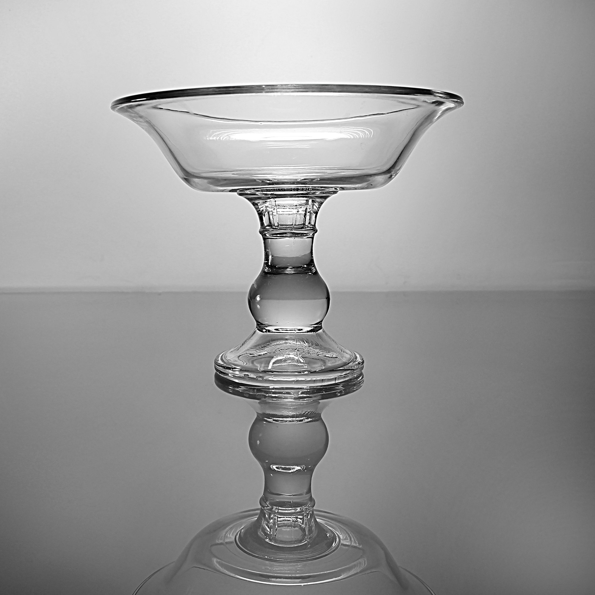Clear Glass Pedestal Compote, Centerpiece, Giftware, Fruit Bowl, Small ...
