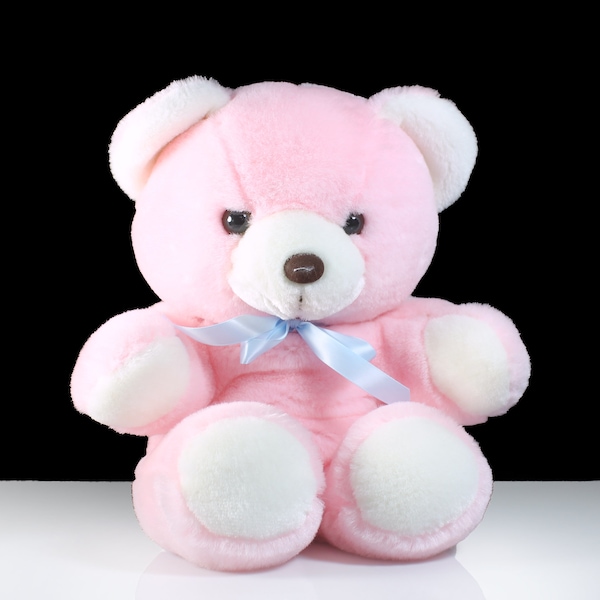 Pink Teddy Bear - Etsy