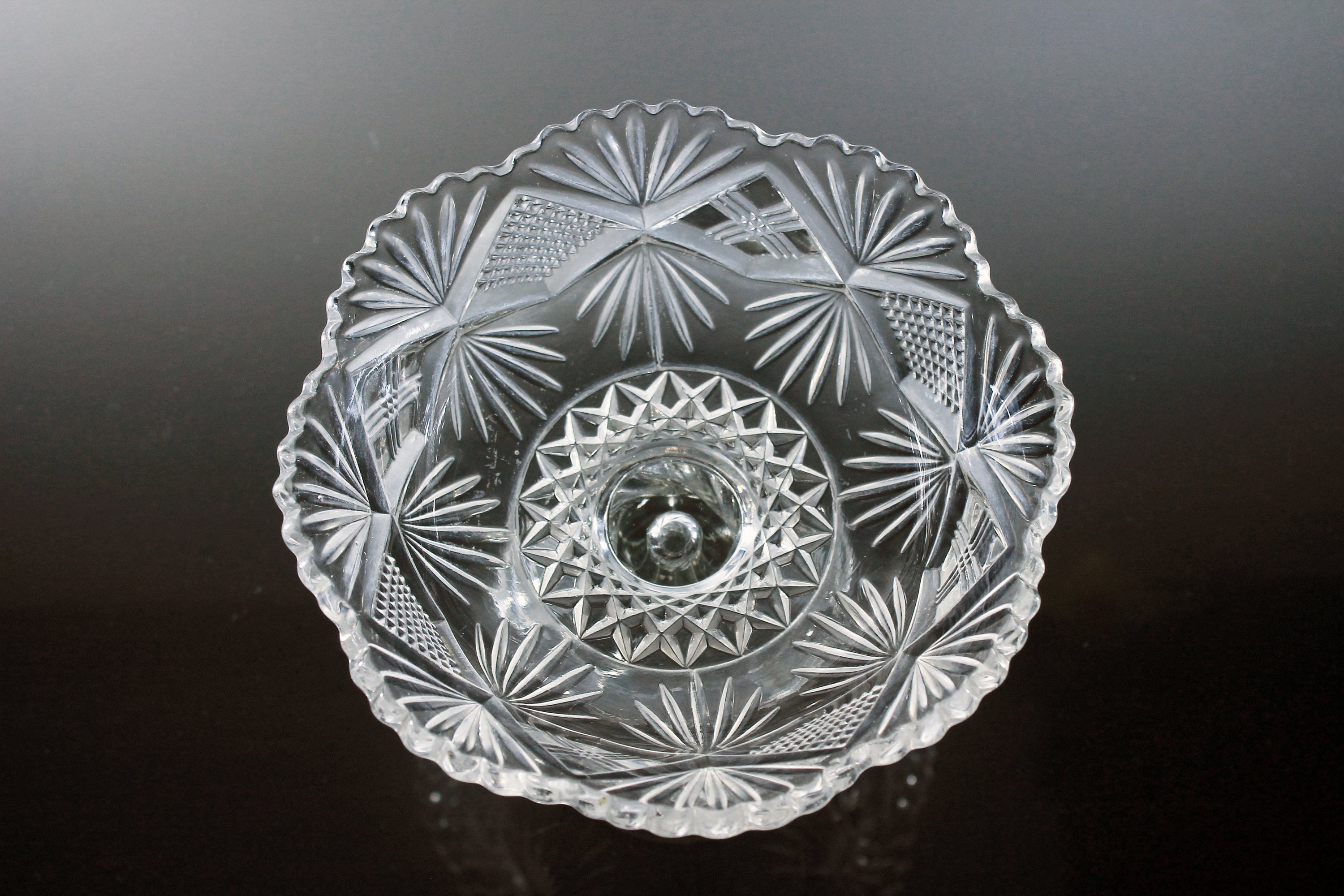 Antique EAPG Jelly Compote, Duncan and Miller, Panelled Diamond Pattern ...
