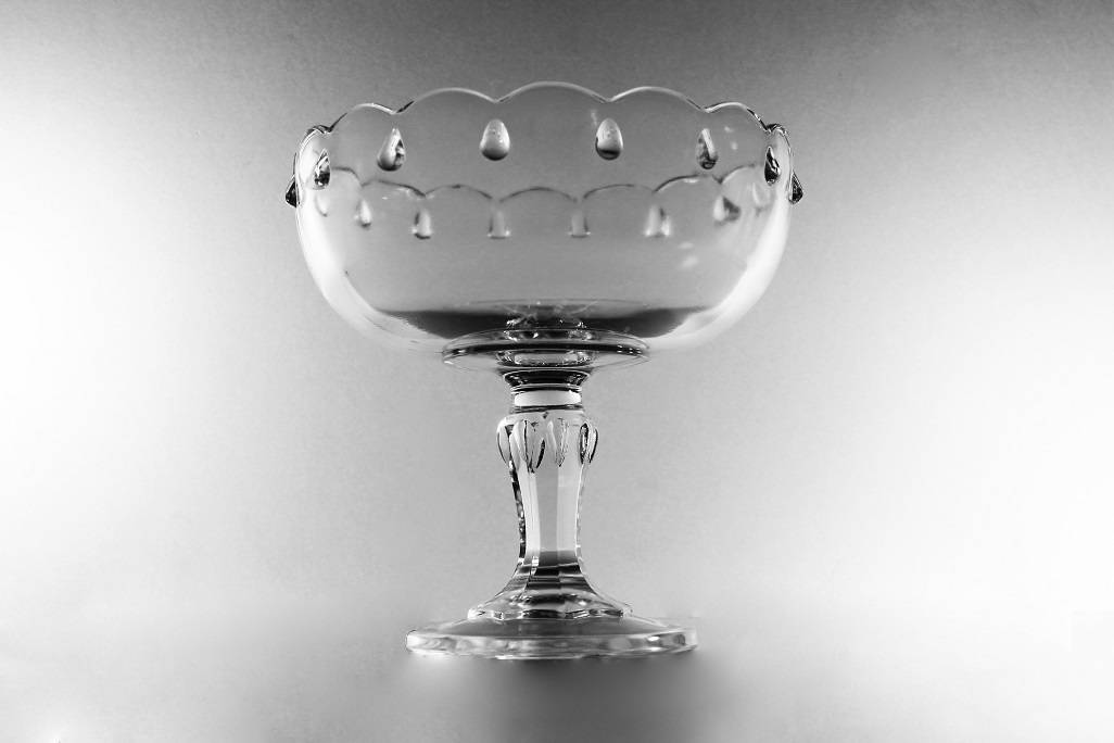 Pedestal Compote, Indiana Glass, Teardrop Pattern, Clear Glass, Raised ... Pedestal Compote, Indiana Glass, Teardrop Pattern, Clear Glass, Raised ...
