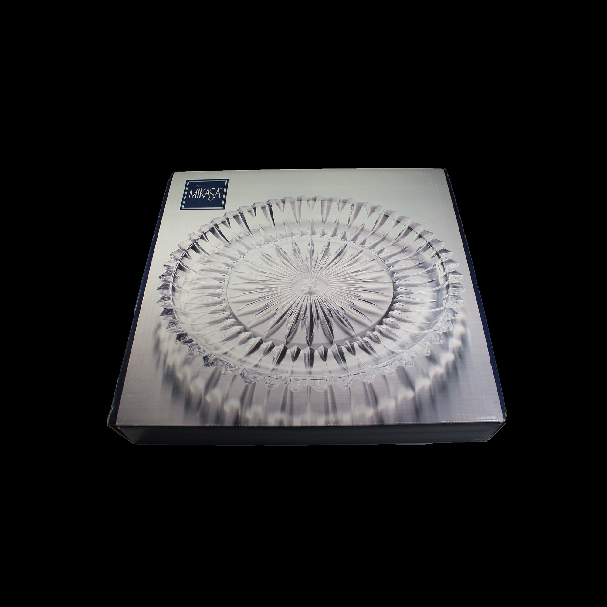 Mikasa Crystal Platter, Diamond Brilliance, Heavy Clear Glass, 14.75 ...