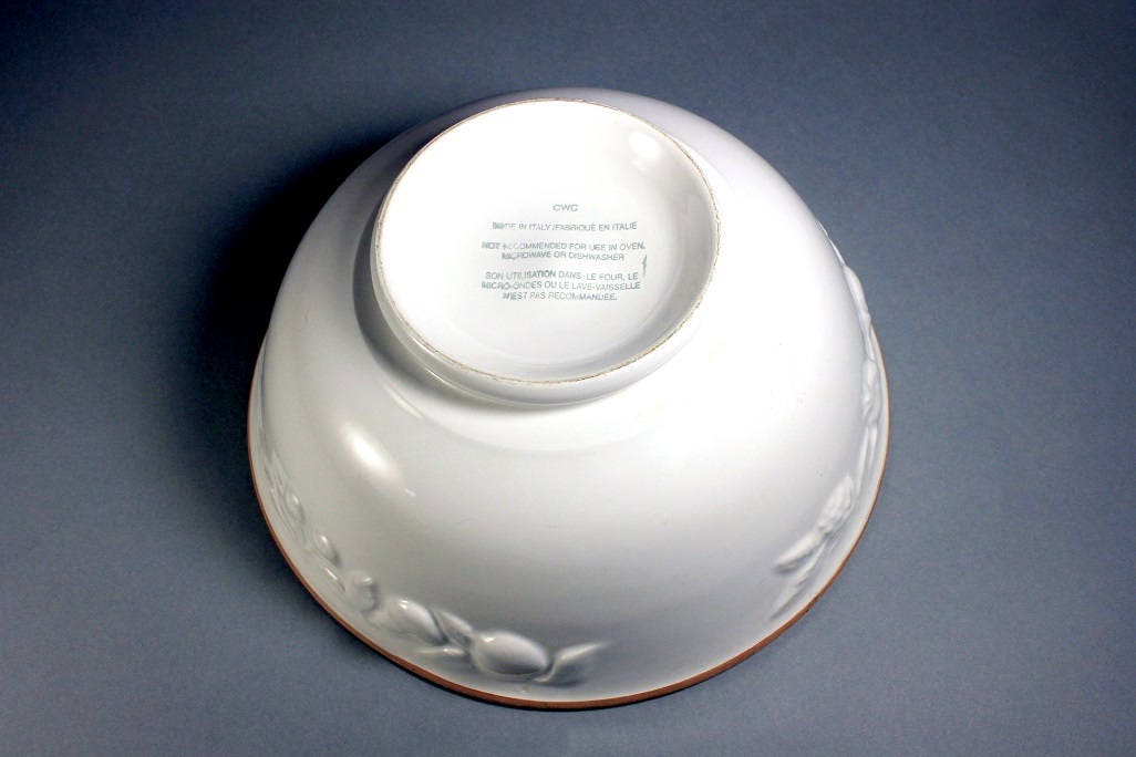Nesting Bowls, CWC Pottery, Italian Pottery Set of 3, Mixing Bowls ...