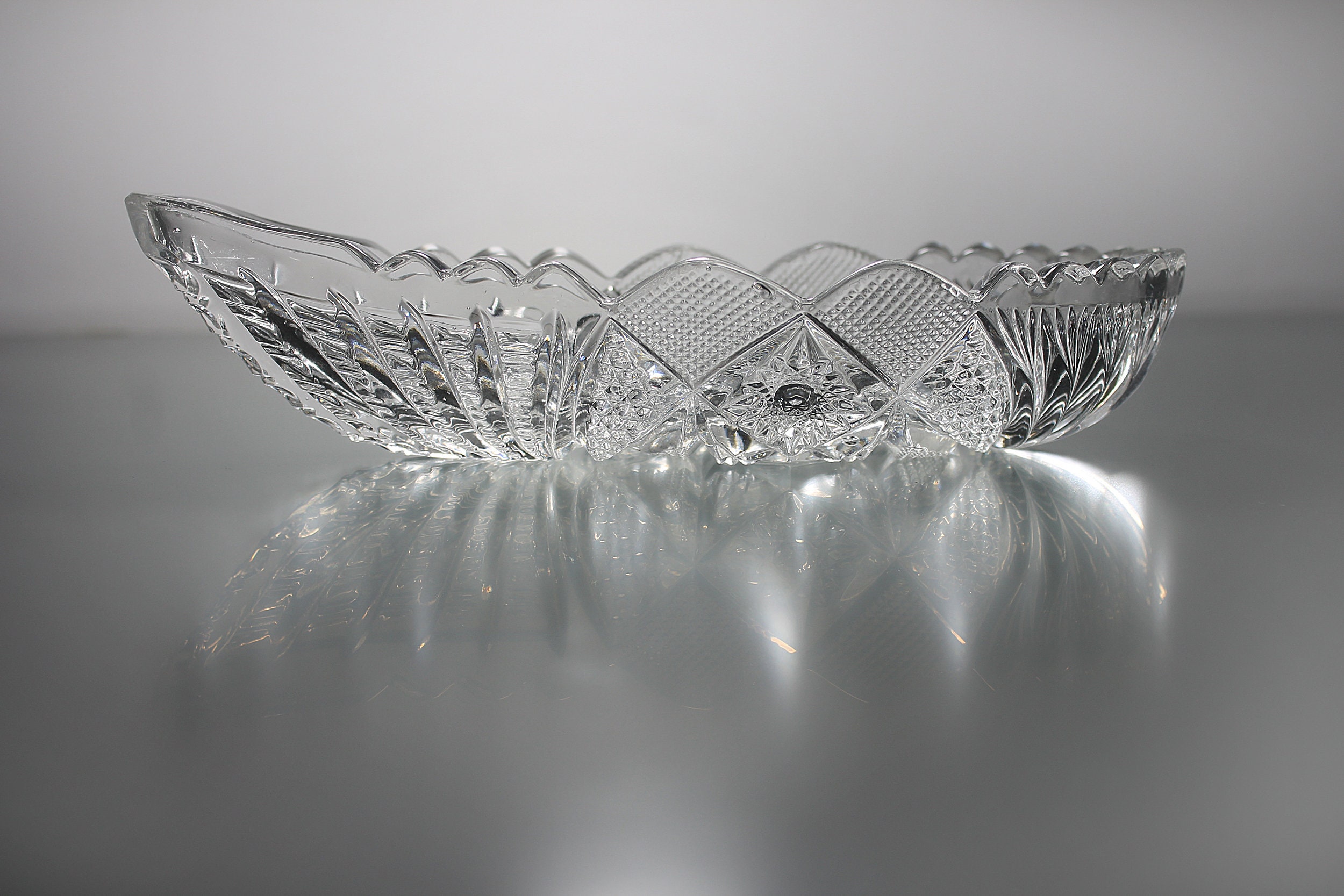 Antique EAPG Pickle Dish, US Glass, Regal, Clear Glass, Relish Dish ...