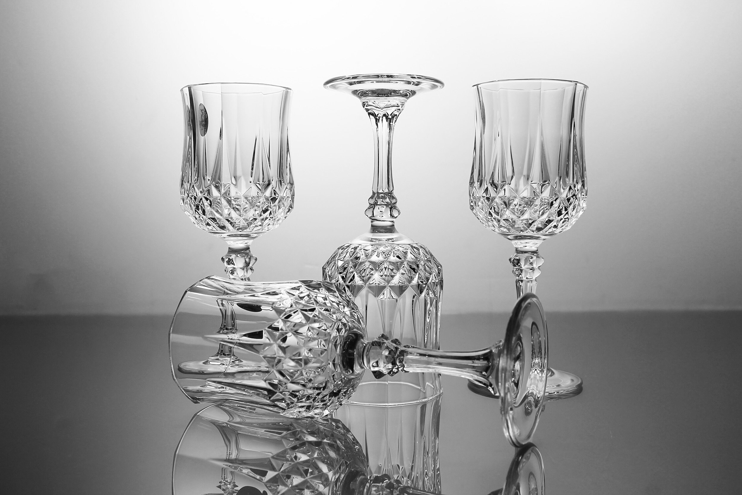 Crystal Wine Glasses, Cristal D'Arques-Durand, Longchamp, New Old Stock ...