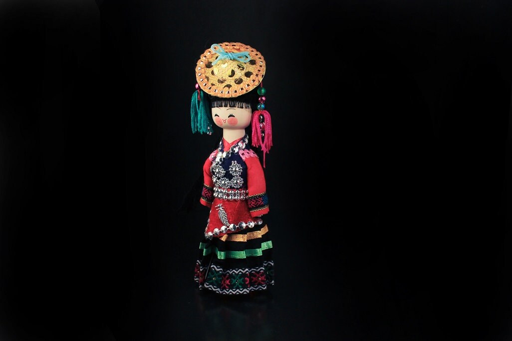 Collectible Peg Doll Figurine, Chinese, Oriental, Statue, Asian, 7.5 ...
