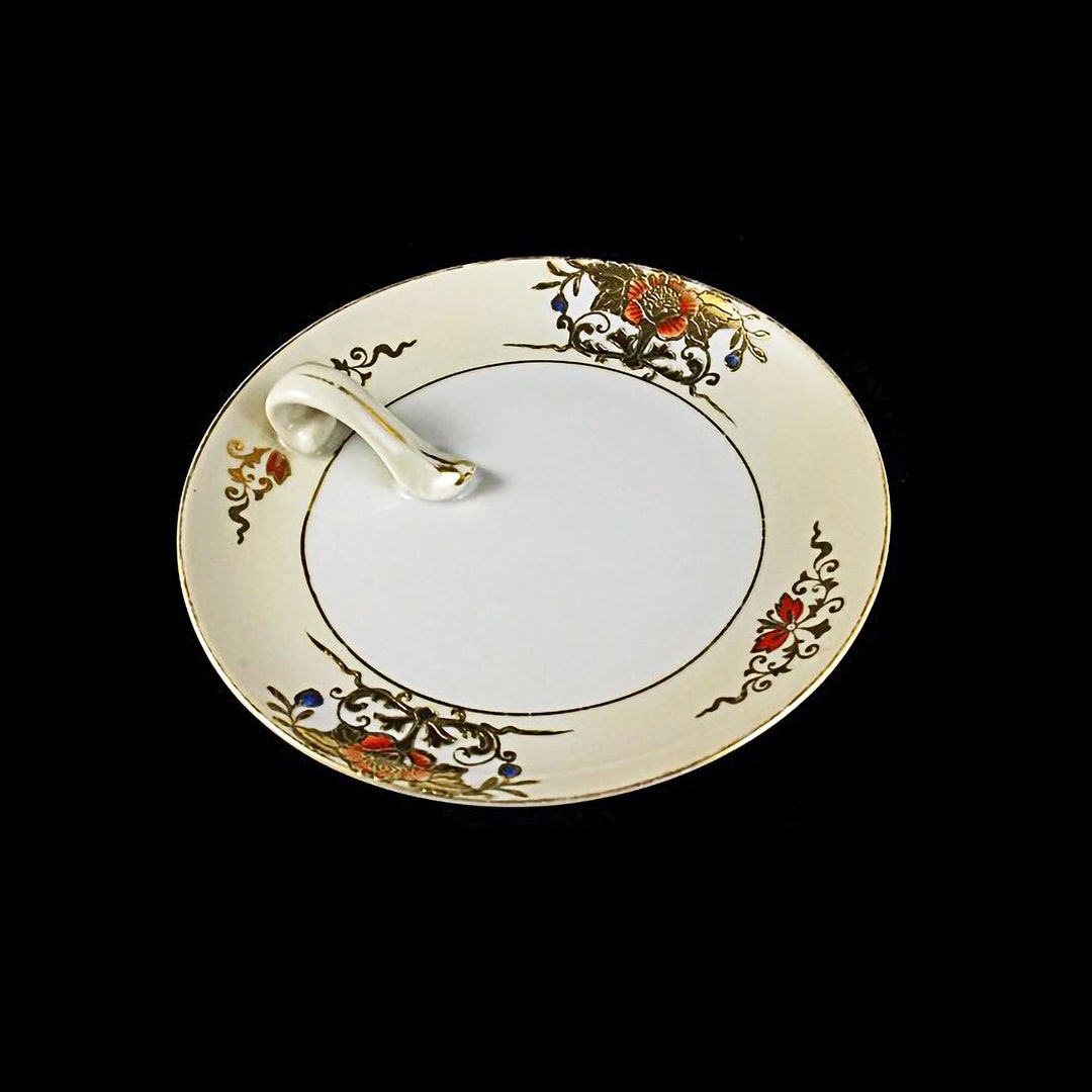 Noritake Lemon Dish, Plate With Handle, Lemon Tray, Gold Gilt Flower ...