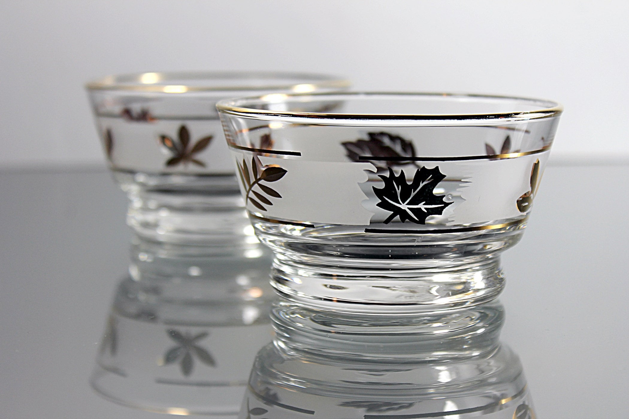 Libbey Glass Company, Golden Foliage Oyster or Fruit Cocktail Bowls ... Libbey Glass Company, Golden Foliage Oyster or Fruit Cocktail Bowls ...