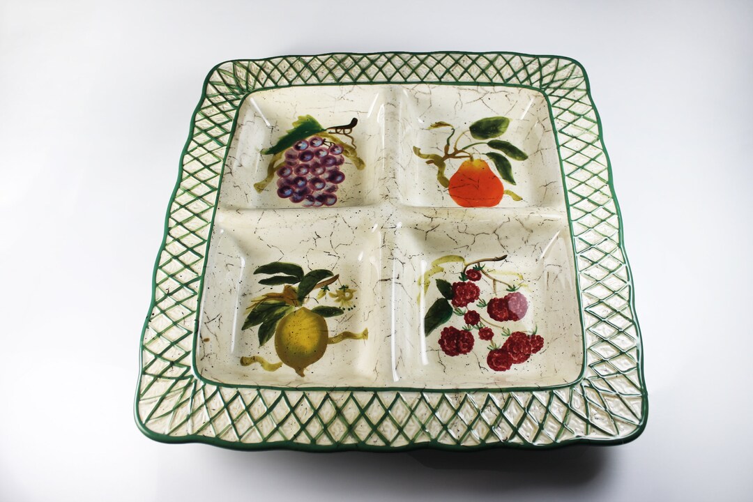 Large Four Section Tray Certified International Corporation - Etsy