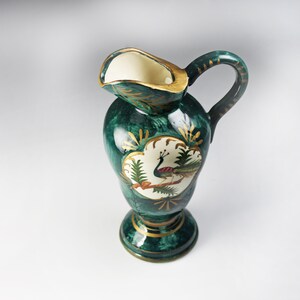 Decorative Pitcher Peacock Portrait Gold Trim Collectible - Etsy