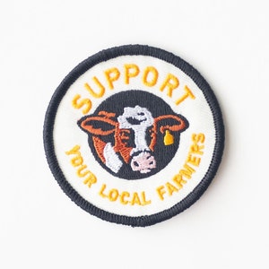 Support Your Local Farmers Iron-on Patch - Embroidered Iron-on Patch ...