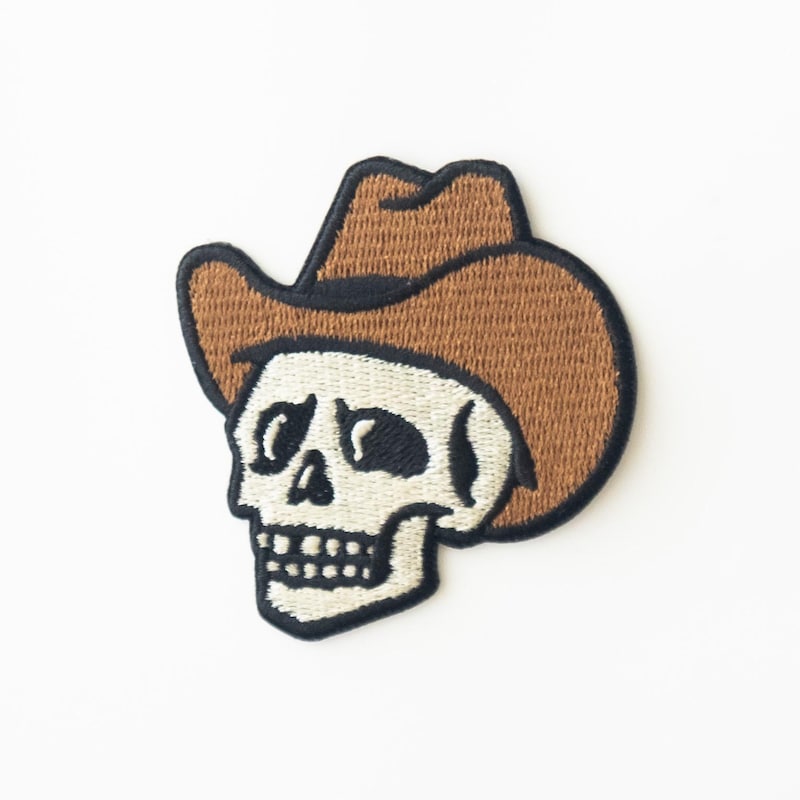 Brown Skull Patch - Etsy