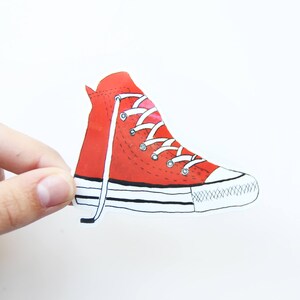 Red Converse Vinyl Sticker Shoe - Etsy