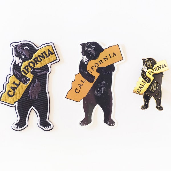 California Bear Hugging State - Etsy