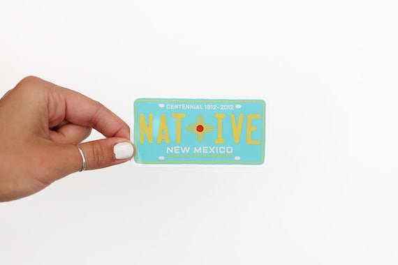New Mexico Native Vinyl Sticker State License Plate - Etsy