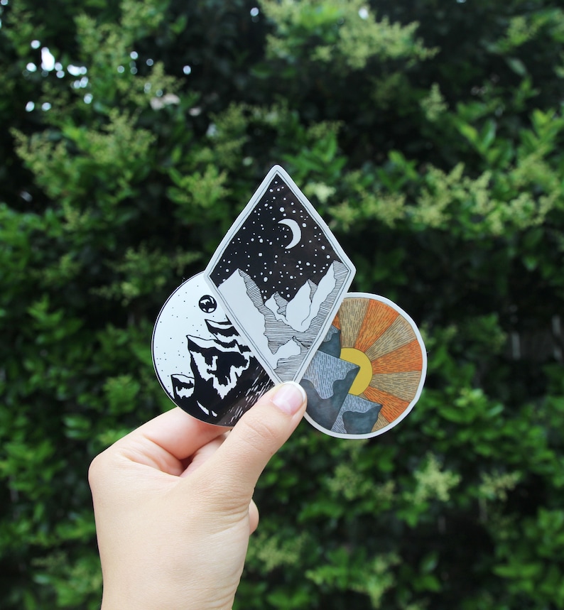 Mountains Vinyl Stickers Three Pack | Etsy