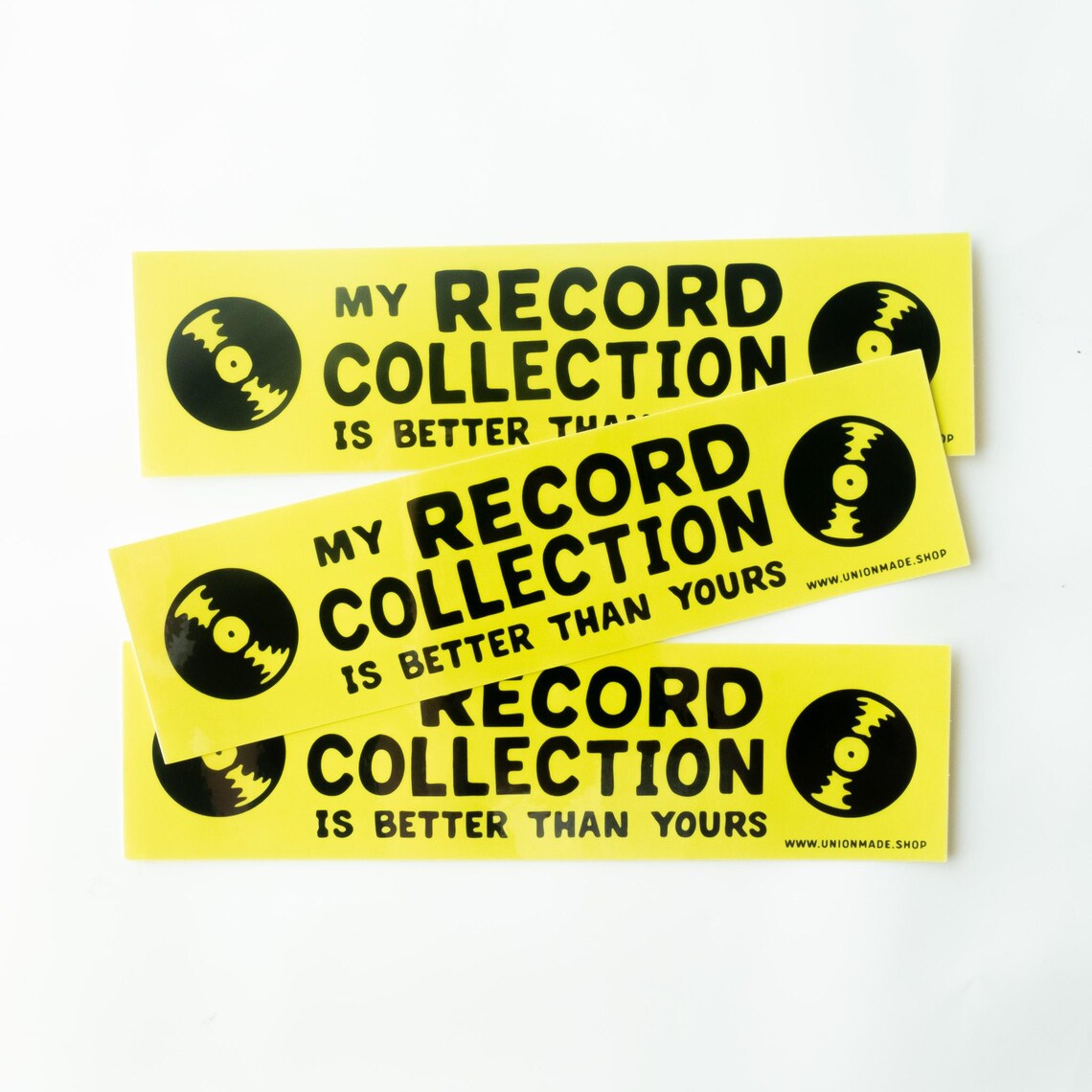 Bumper Sticker, My Record Collection is Better Than Yours - Waterproof ...