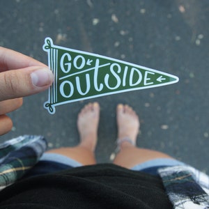 Go Outside Vinyl Sticker - Etsy