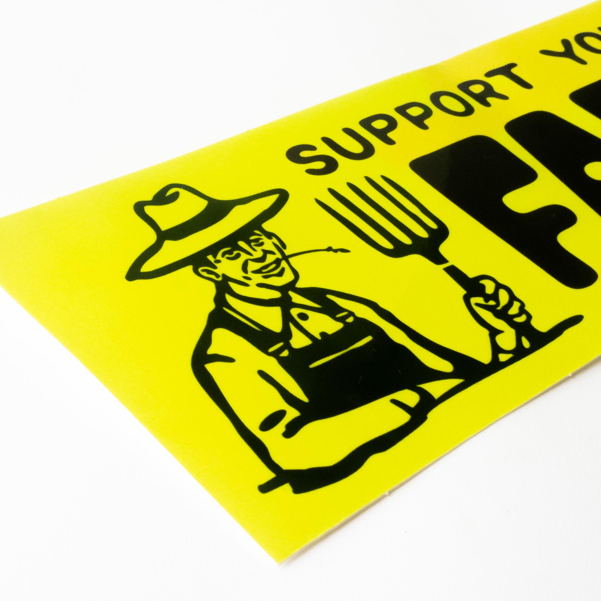 Bumper Sticker, Support Your Local Farmer - Waterproof Vinyl Sticker ...