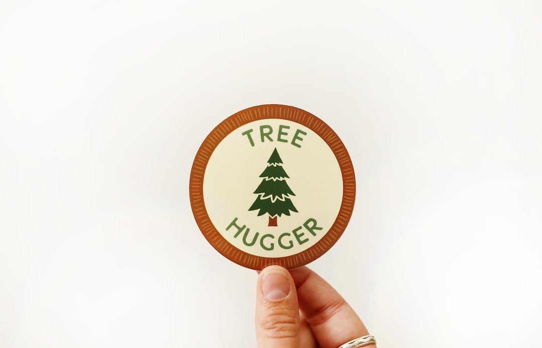 Tree Hugger Vinyl Sticker - Etsy