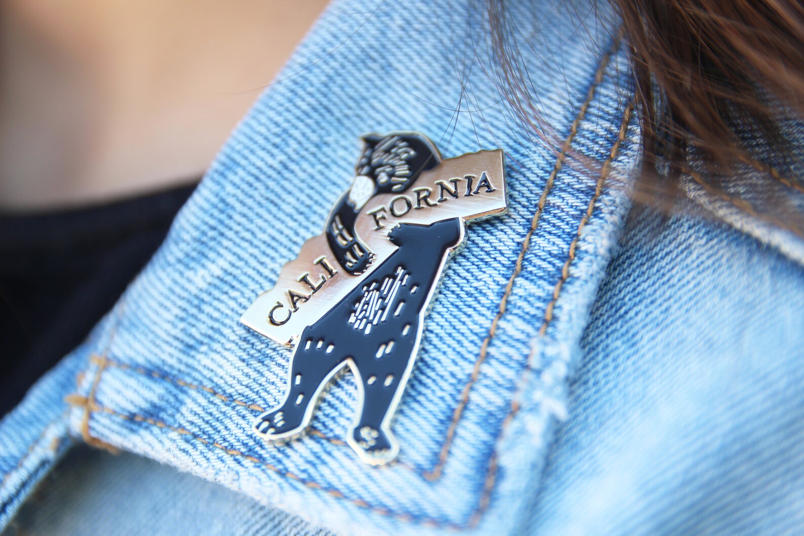California Bear Enamel Pin - Etsy