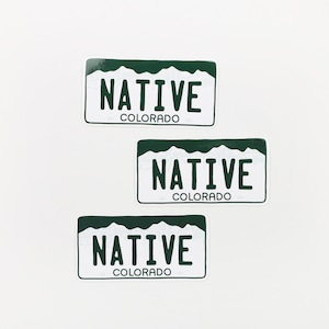 Colorado Native Vinyl Sticker - State License Plate - Etsy