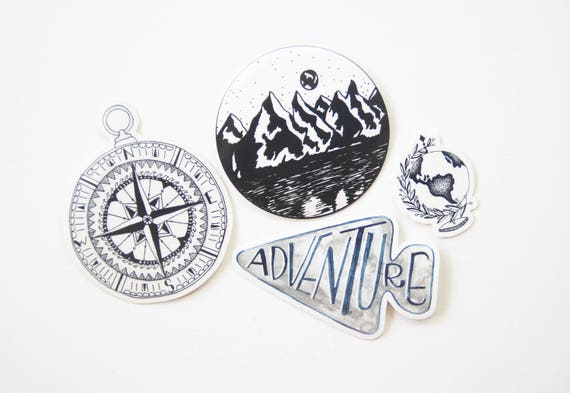 Adventurer Vinyl Stickers Four Pack - Etsy