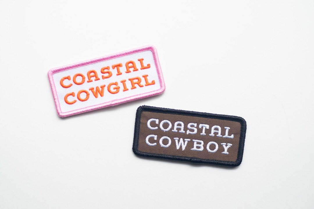 Coastal Cowgirl and Cowboy Patch Pack - Embroidered Iron-on Patches ...