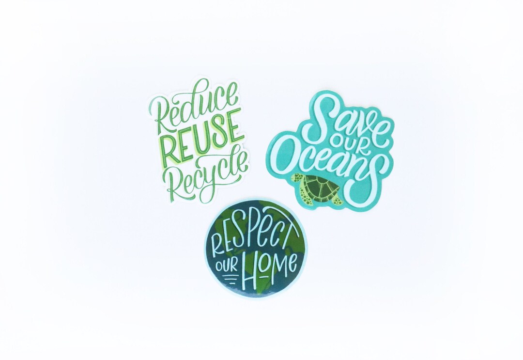Environmentalist Vinyl - Sticker Pack - Reduce, Reuse, Recycle ...