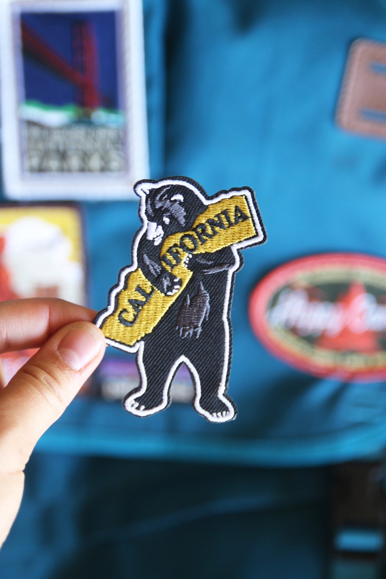 California Iron-on Patch I Love California Bear Golden | Etsy