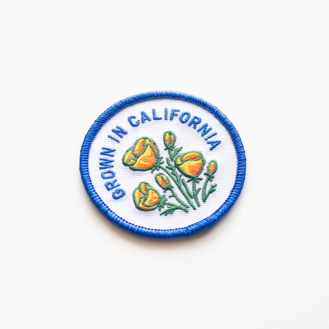 Grown in California - Embroidered Iron-on Patch - Golden State - State ...