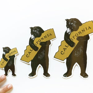 California Vinyl Sticker - I Love California Bear - Golden State - Etsy