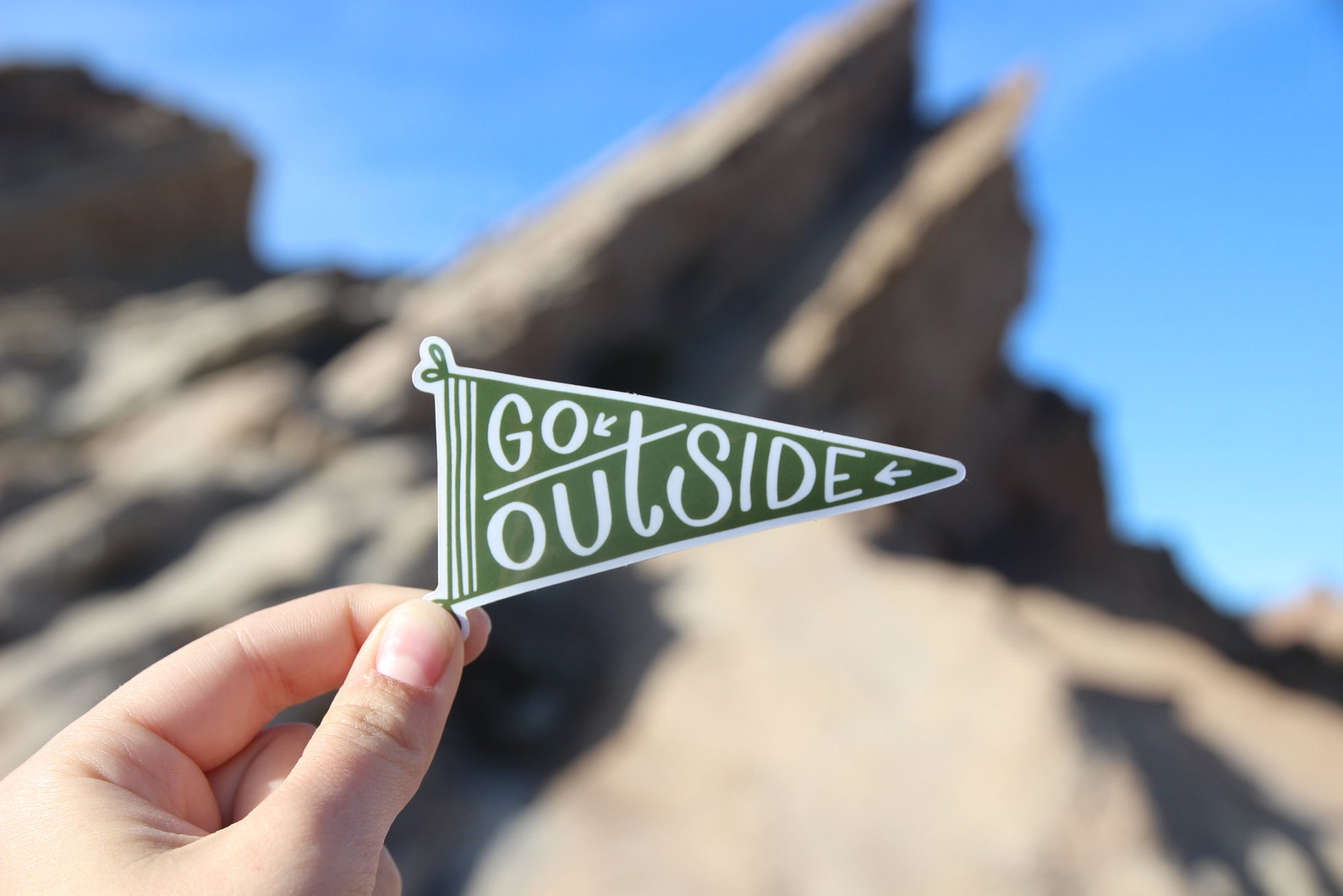 Go Outside Vinyl Sticker - Etsy