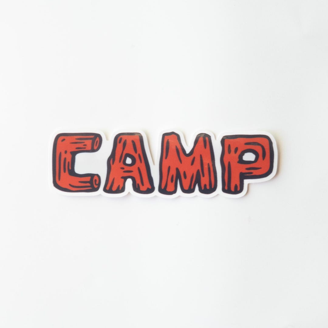 CAMP Vinyl Sticker - Tree Branch Lettering - Etsy