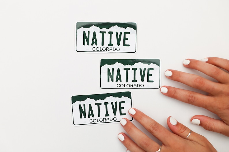 Colorado Native Vinyl Sticker - State License Plate - Etsy