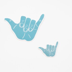 Hang Loose Vinyl Sticker - Surf Shaka Blue - Etsy