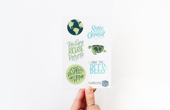 Environmentalist Vinyl Sticker Sheet Mini | Etsy