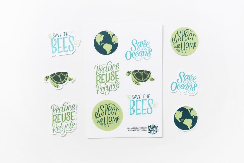 Environmentalist Vinyl Sticker Sheet Mini - Etsy