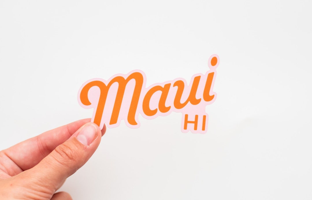 Maui Lettering Vinyl Sticker - the Valley Isle - Hawaiian Islands - the ...