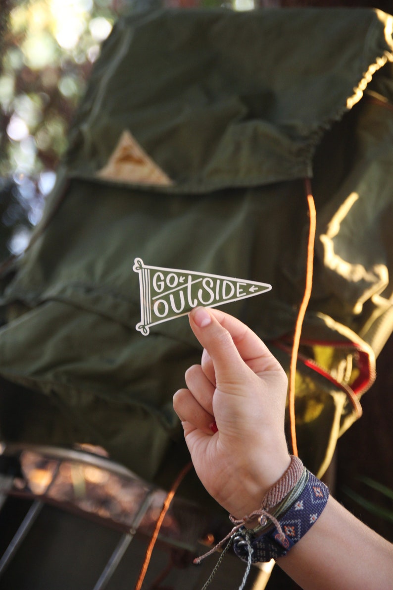 Go Outside Vinyl Sticker - Etsy