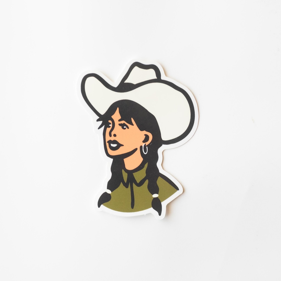 Cowgirl Vinyl Sticker - Western Theme - Country Girl - Green, Cream ...