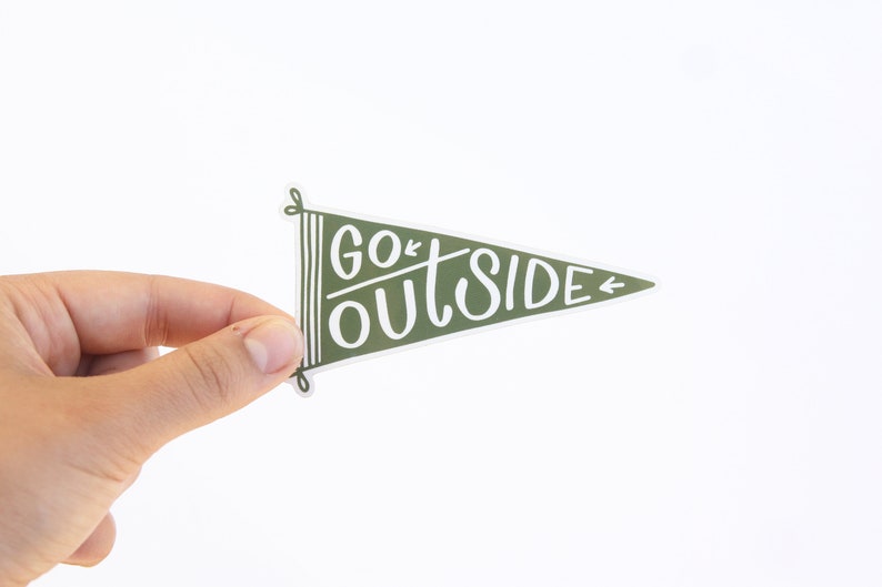 Go Outside Vinyl Sticker - Etsy