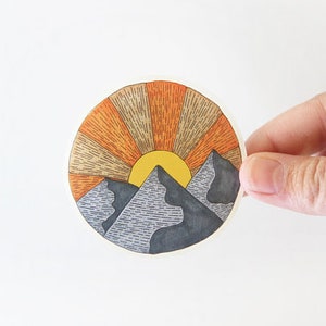 Mountains Vinyl Stickers Three Pack - Etsy