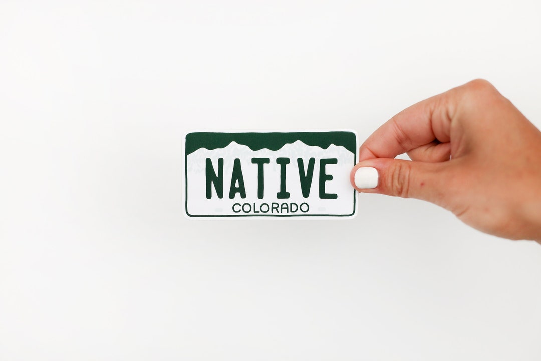 Colorado Native Vinyl Sticker - State License Plate - Etsy