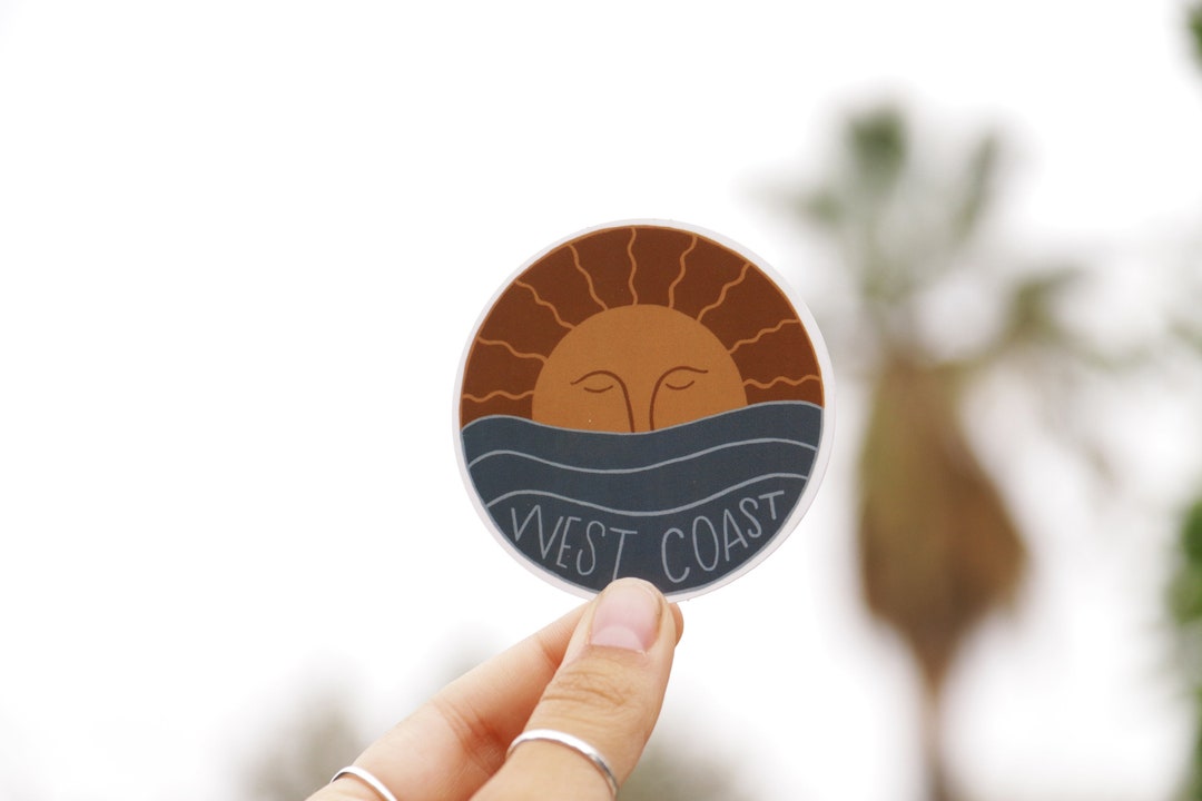 West Coast Sun - Vinyl Sticker - PNW - Sun Face - Etsy