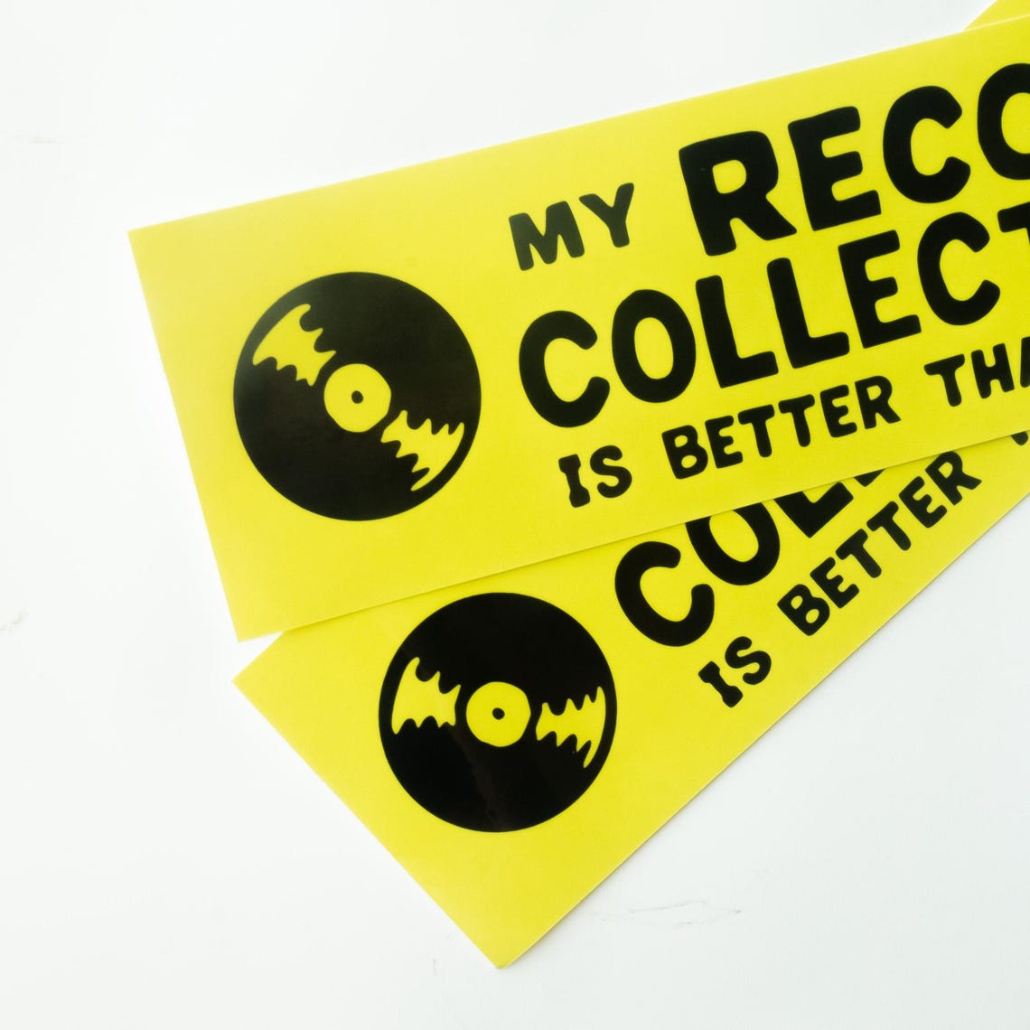 Bumper Sticker, My Record Collection is Better Than Yours - Waterproof ...