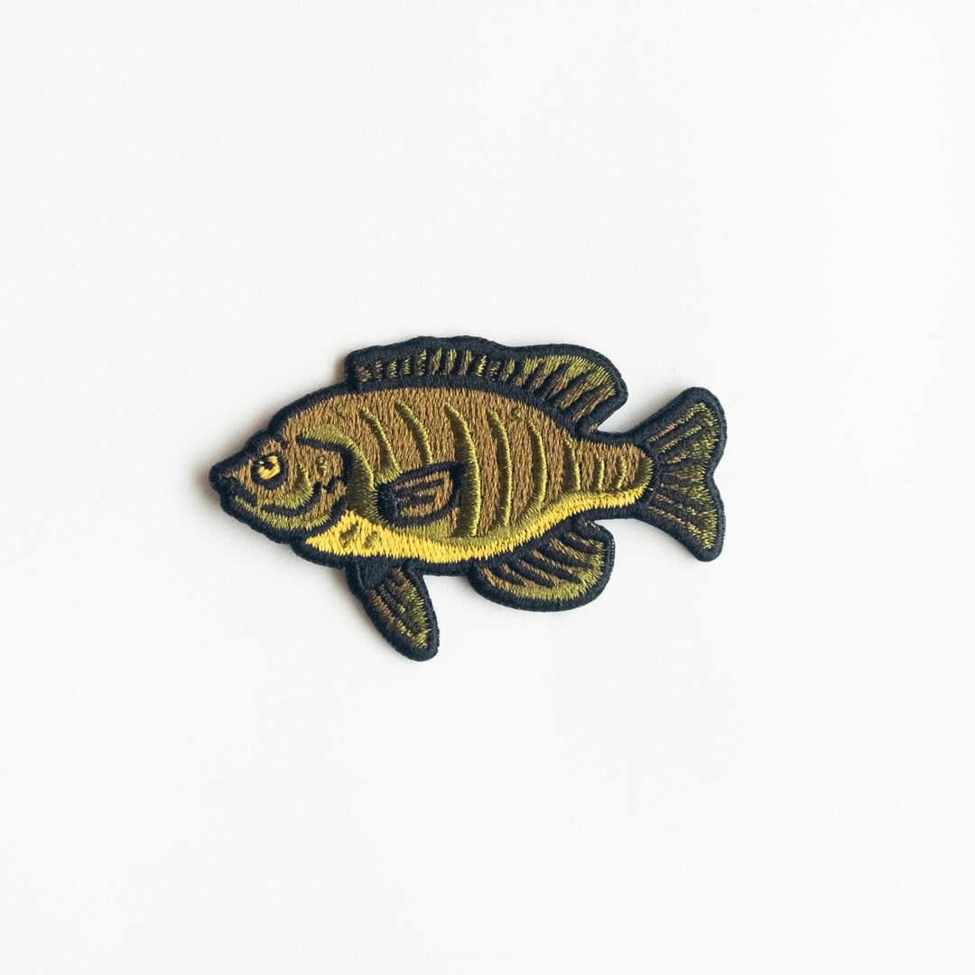 Bluegill Fish - Embroidered Iron-on Patch - Lake, Fish, Fishing, Hobby ...