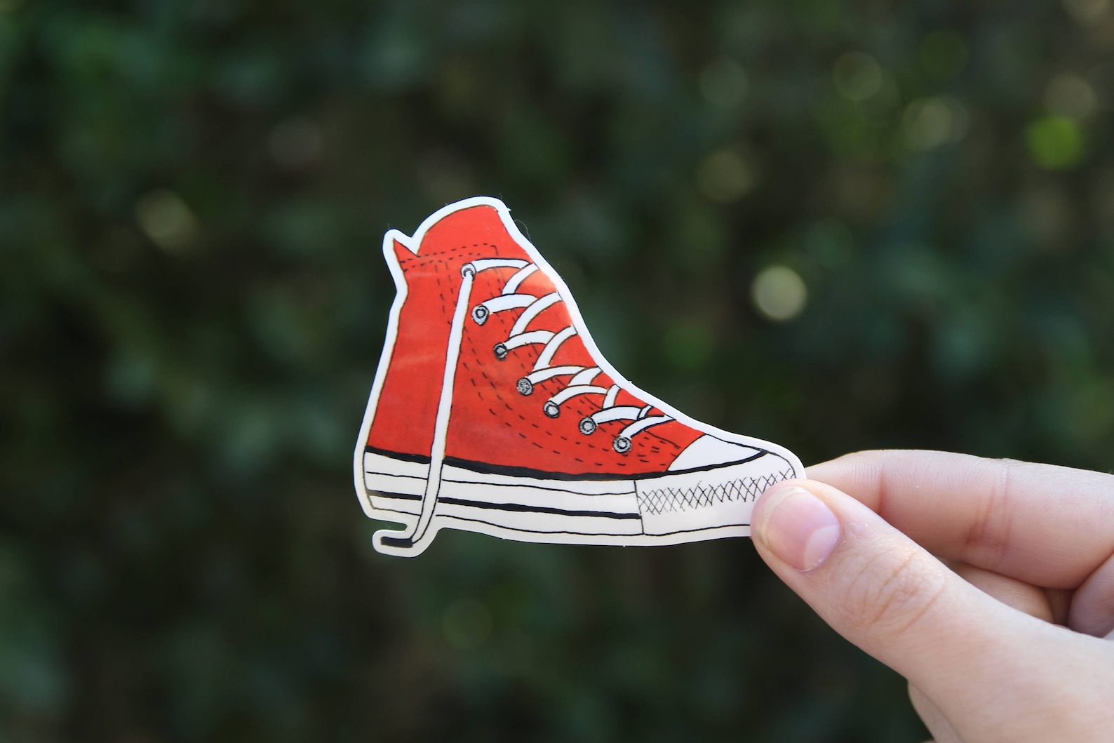Red Converse Vinyl Sticker Shoe - Etsy