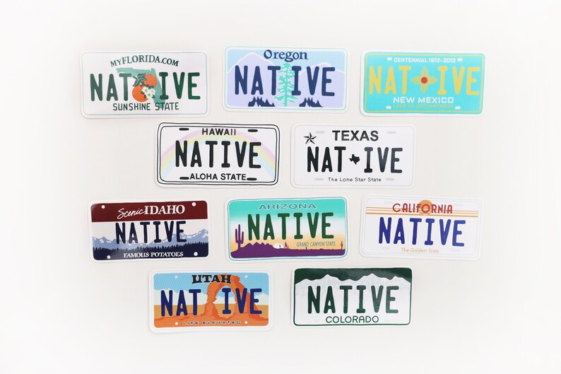 Colorado Native Vinyl Sticker - State License Plate - Etsy