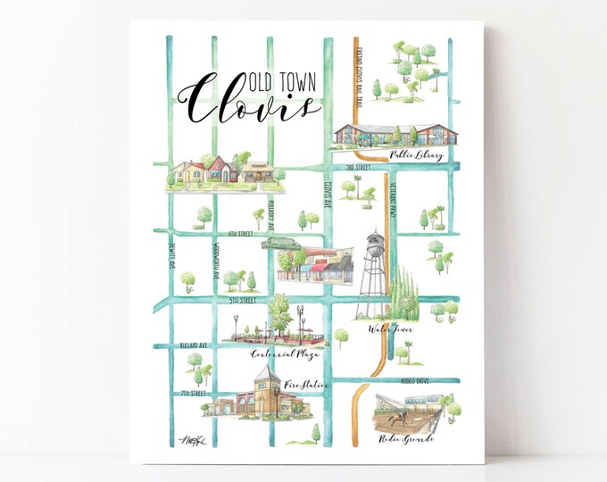 Clovis California Map, Old Town Clovis California, California ...