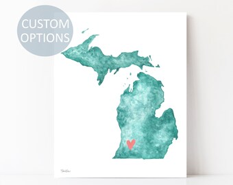 State wall art | Etsy